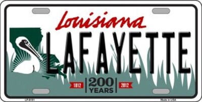 LAFAYETTE LOUISIANA STATE BACKGROUND METAL NOVELTY LICENSE PLATE TAG | eBay