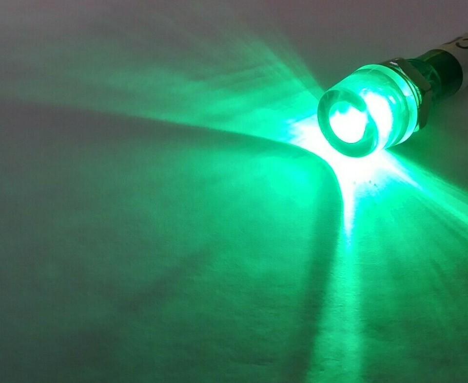 3 Large BBT Waterproof 12 volt Green LED Indicator Lights | eBay
