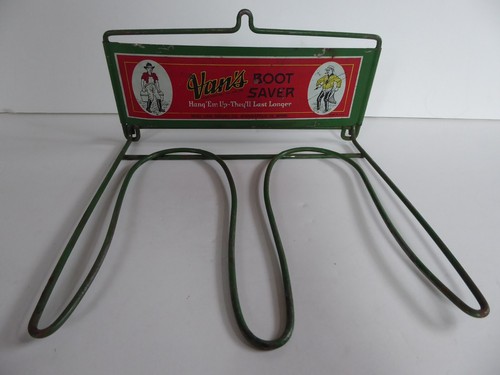 Van's Boot Saver Advertising Holder Minneapolis, MN. Vintage Boots | eBay