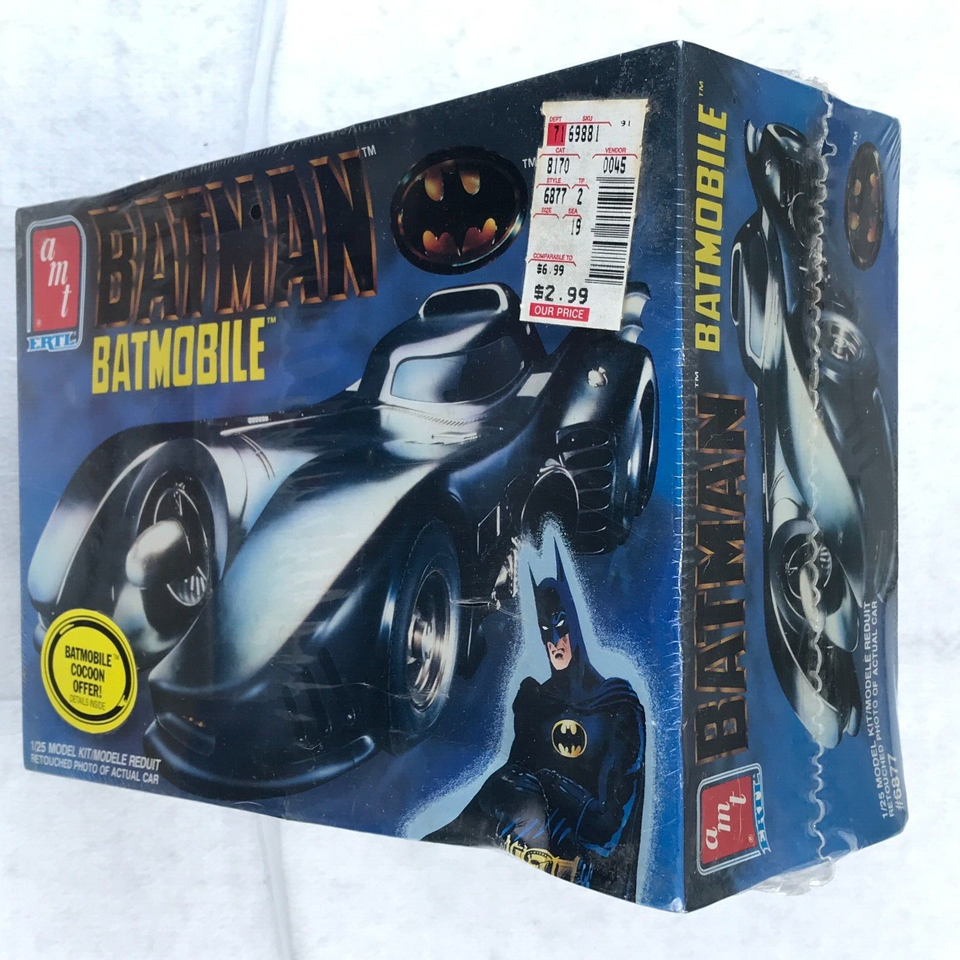 Sealed vintage 1989 AMT ERTL BATMAN Batmobile Model CAR KIT 1/25 USA ...