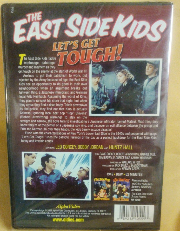 EAST SIDE KIDS - LET'S GET TOUGH NEW DVD 89218405593 | eBay