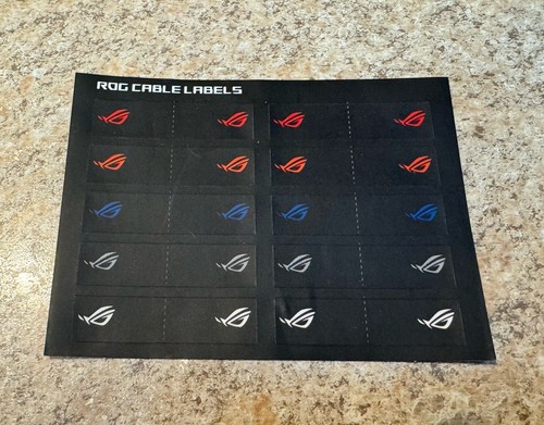 ASUS ROG Cable Labels Sticker Sheet New | eBay