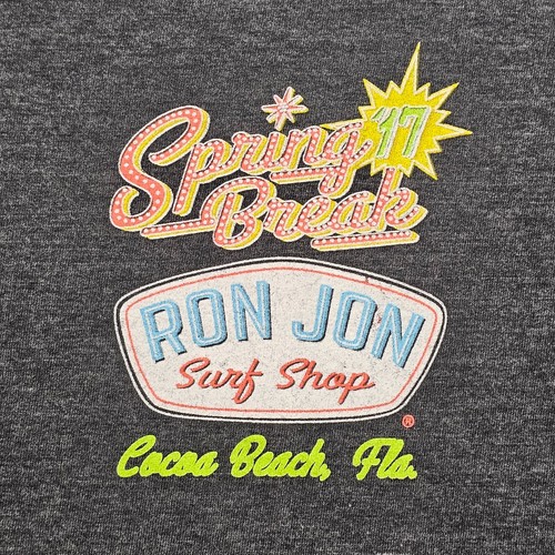 Ron Jon Surf Shop Spring Break '17 Gray Long Sleeve Cotton Blend T ...
