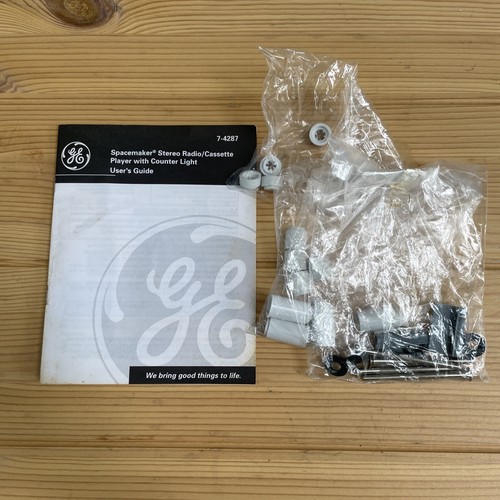 GE 7-4287A Spacemaker Under Counter AM/FM OEM Mounting hardware, manual ...