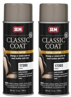 SEM 17203 Classic Coat GM Shale Interior Vinyl & Leather 12 oz (2 Pack ...