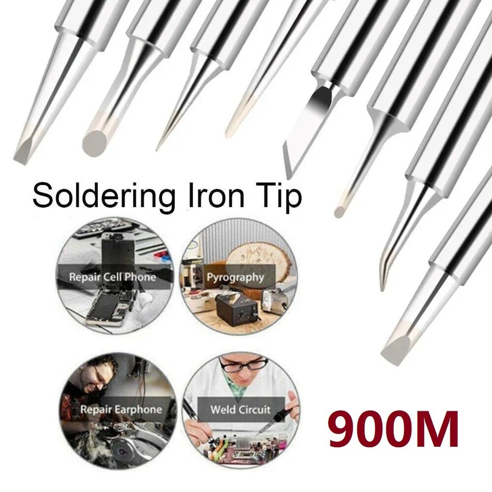 10/12Pcs 900M Soldering Tip Replacement Electric Solder Iron Head ...