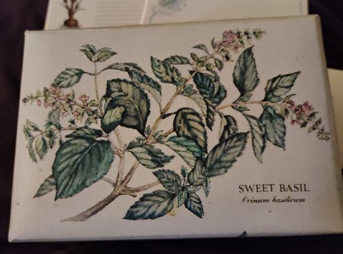 Vtg Herb Country Recipe Box with handwritten, clipped recipes & new ...