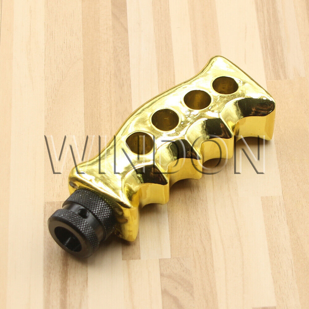 Golden Pistol Handle Grip Manual Car Gear Shift Knob Shifter Resin HOT ...