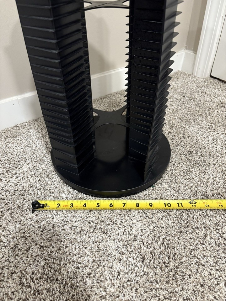 Fellowes 112 CD Rotating Carousel Media Storage Display Tower Rack ...