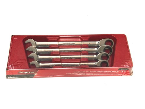 Snap On Tools NEW OXR704A 4pc SAE 0° Non-Reversing Ratcheting Combo ...