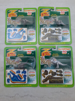 Z CARDZ DINOSAURS 10 CARD VALUE PACKS 3-D MODELS INCLUDES SILVER & GOLD ...