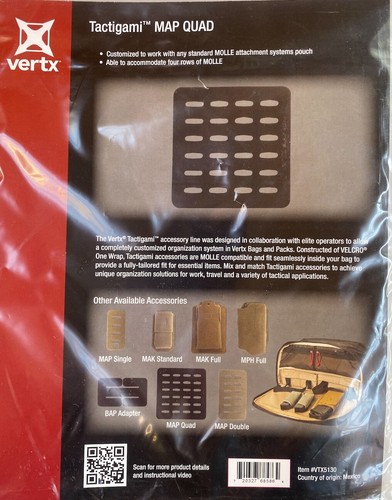 Vertx Tactigami MAP QUAD- Molle adaptor panel, black | eBay