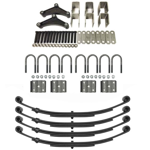 LIBRA 4000lbs Tandem Trailer Axle Suspension Kit 2000# Springs U-bolt ...