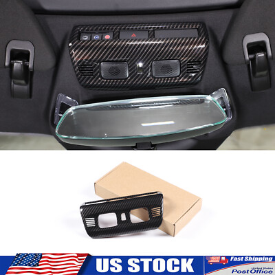ABS Carbon Fiber Interior Overhead Console Trim Cover Fits Corvette C8 ...
