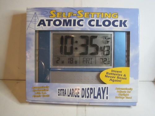 SELF SETTING ATOMIC CLOCK WITH XTRA LG DISPLAY FEATURES CALENDAR ...