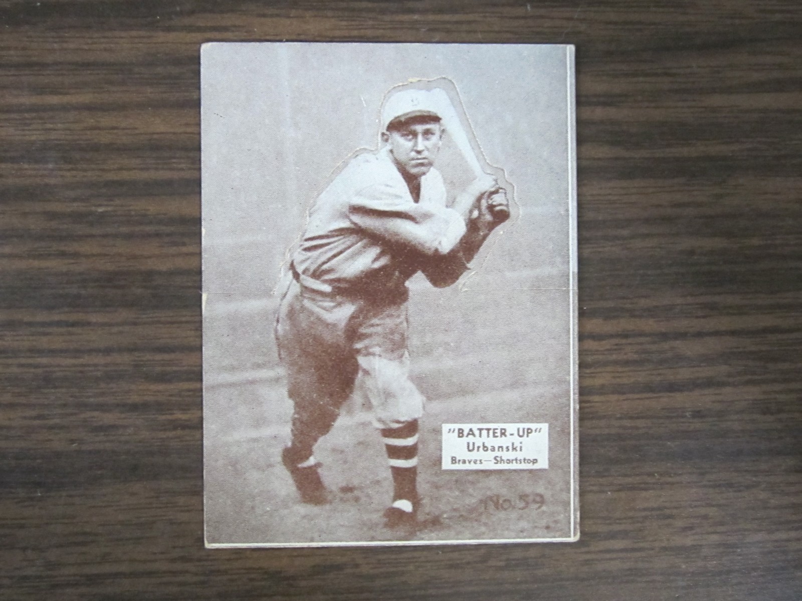 1934 Batter Up # 59 Billy Urbanski Card (B17) Boston Braves | eBay