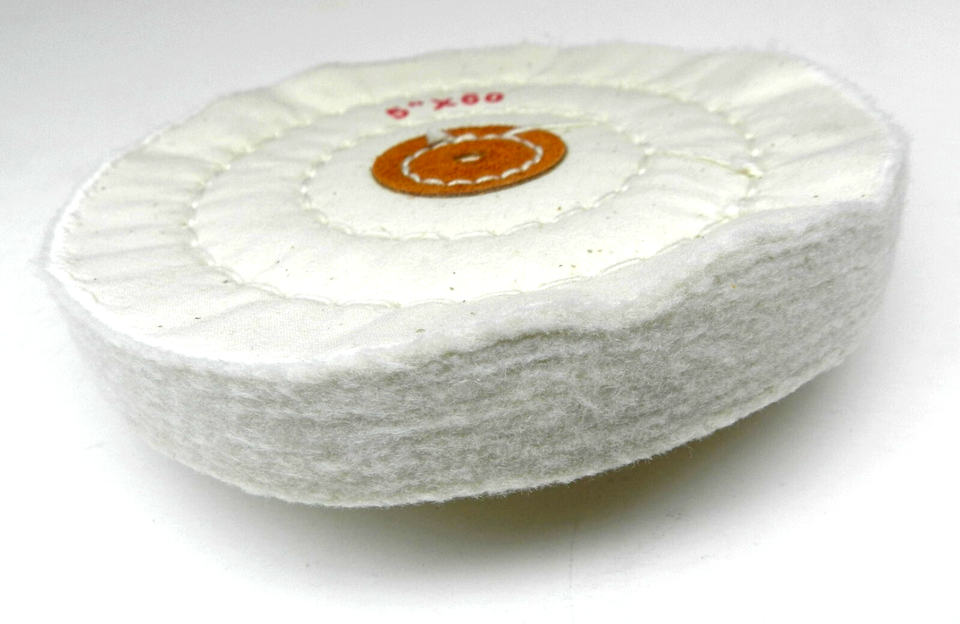 5" Polishing Buff Finex Muslin White 60Ply Buffing Wheel Polish Jewelry ...