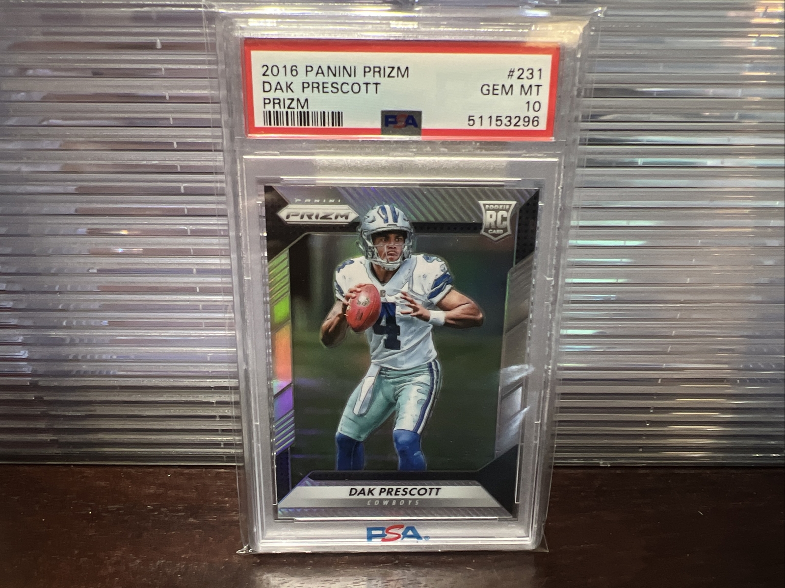 2016 Dak Prescott Rookie Card PSA 10 Silver Prizm Gem Mint #231 RC ...