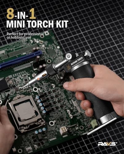 Butane Soldering Iron Kit - 14-Piece Multi-Function Torch with ...