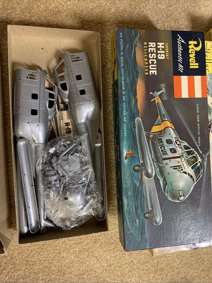 Revell Sikorsky Rescue H19 Piasecki H16 Heller Frelon Helicopter Hard ...