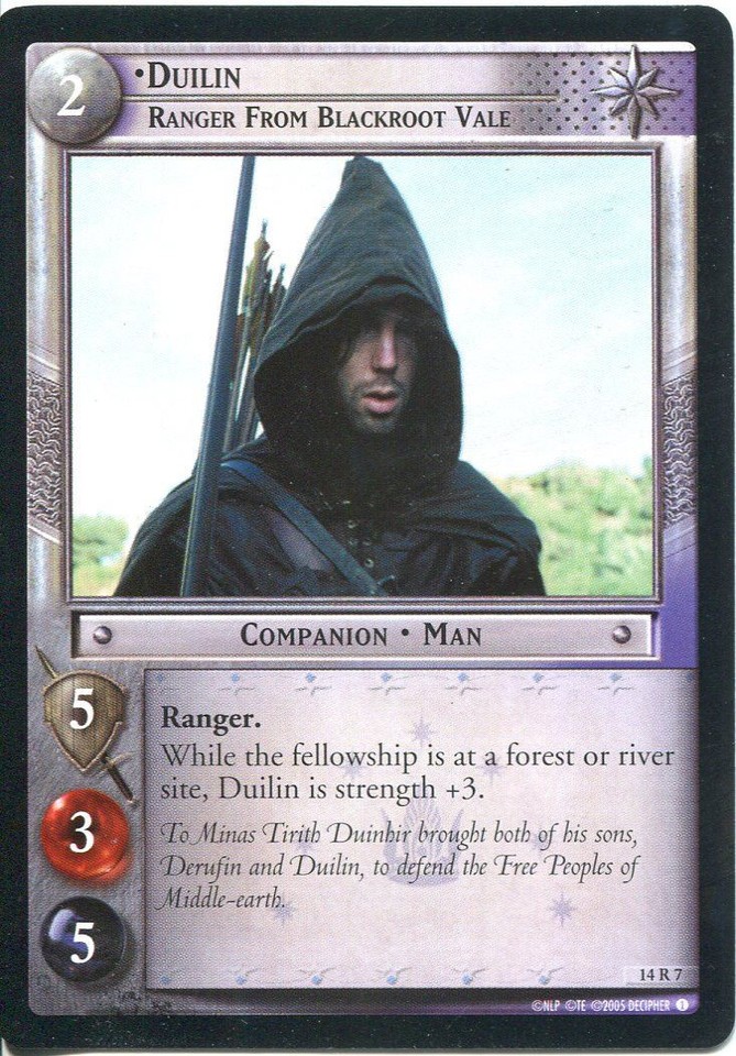 Lord Of The Rings CCG TCG Expanded Middle Earth Card 14R7 Duilin RFBV ...