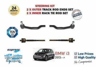 FOR BMW I3 ELECTRIC 2013-> 2 X OUTER + 2 INNER STEERING TRACK RACK TIE ...