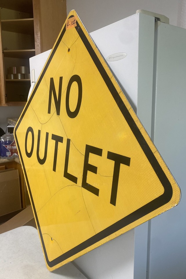 "No Outlet" Authentic Street Traffic Sign No Outlet (30"x30") 4-102 | eBay