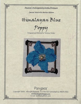 Himalayan Blue Poppy by Dimples Designs Terrence Nolan cross stitch ...