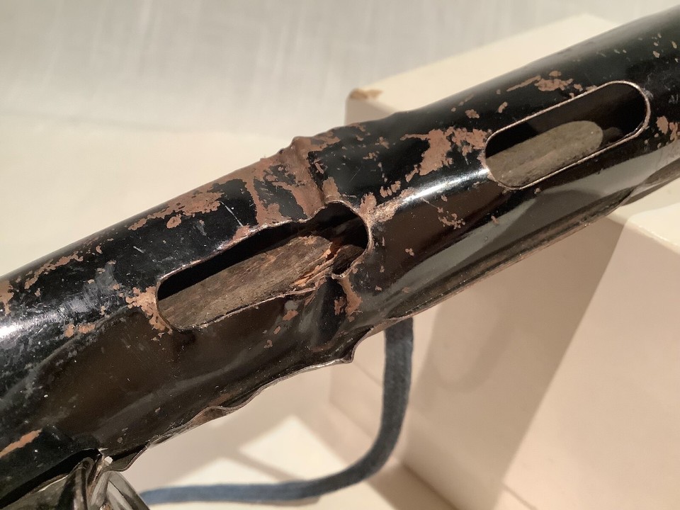 1920s-1930s TIN TOY MACHINE GUN W/ DRUM MAGAZINE, BARREL PLUGGED W ...