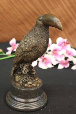 Exotic Toucan Game Bird Hunter Bronze Marble Statue Wildlife Trophy ...