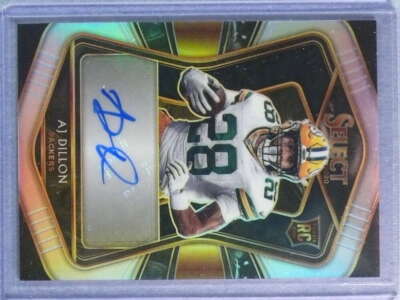 2020 Select Football Rookie Signatures Prizm A.J. Dillon Autograph Auto ...