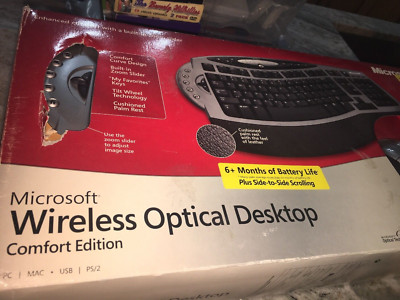 Microsoft 5000 Wireless Optical Desktop Computer Keyboard & Mouse-SHIPS ...