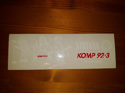 Vintage Rare 92.3 KOMP LAS VEGAS NIRVANA FM Radio Station Sticker Decal ...