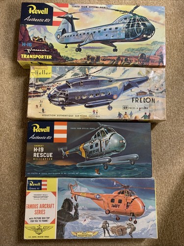 Revell Sikorsky Rescue H19 Piasecki H16 Heller Frelon Helicopter Hard ...