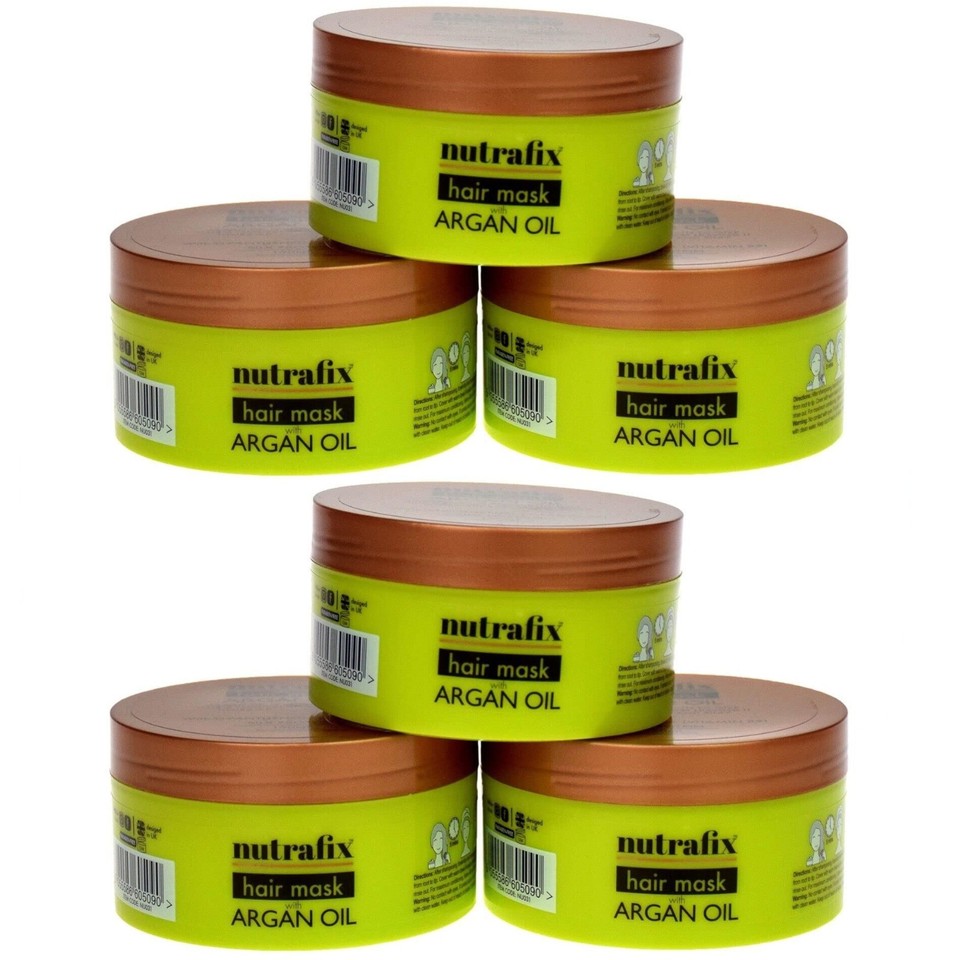 6x Nutrafix - Hair Mask – Argan Oil - Deep Nourishing Treatment - 150ml ...