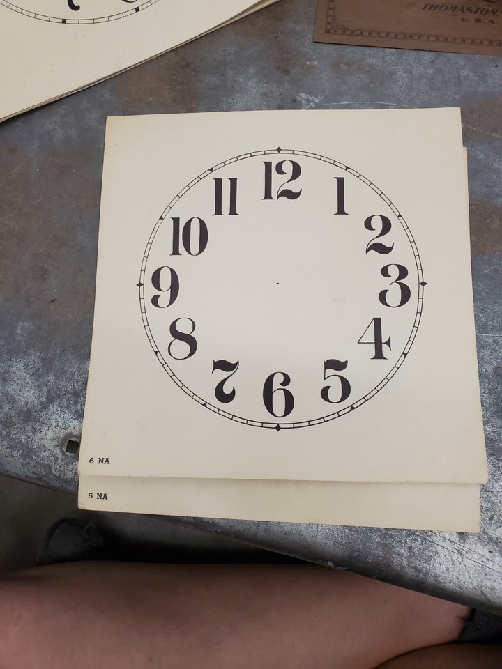 Replacement Clock Faces Paper Dial 5 - 7" Ansonia Waterbury Gilbert ...