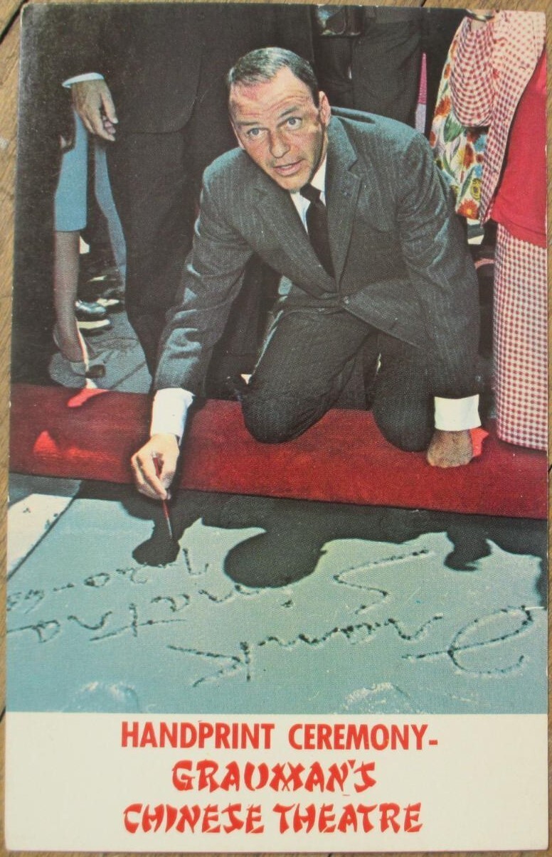 Movie Star 1960s Postcard, Frank Sinatra Handprint, Grauman's Chinese ...