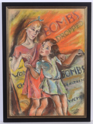 Hedi Schick (1906-1999) "WWII poster project", pastel, 1940, THE NEW ...
