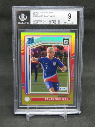 2024-35 DONRUSS OPTIC FIFA CAVAN SULLIVAN GOLD RATED ROOKIE /10 BGS 9 ...