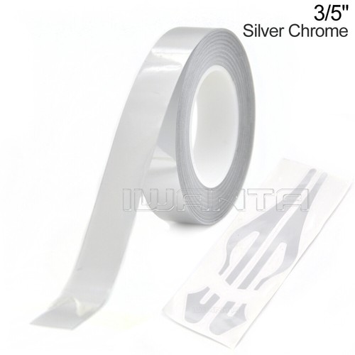 3/5" Silver Chrome Pinstriping Pin Stripe DIY Line Roll Vinyl Tape ...