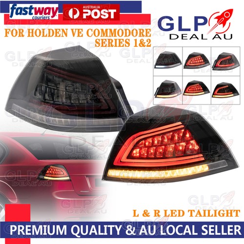 BLACK LED SMOKEY Sequential Indicator LED TAIL LIGHTS PAIR VE COMMODORE ...