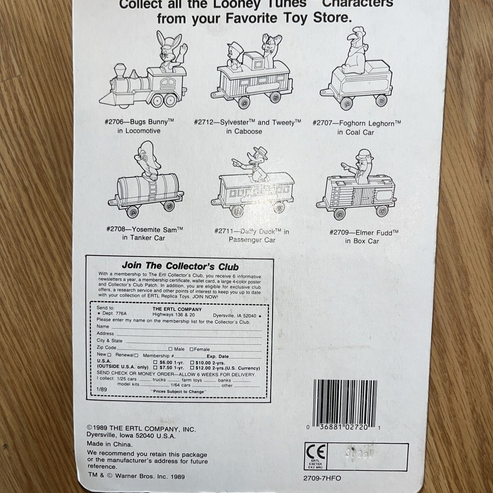 Ertl 2709 Looney Tunes Elmer Fudd Diecast Box Car | eBay
