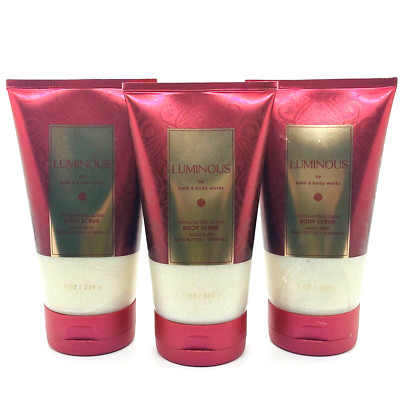 3-Pack Bath & Body Works LUMINOUS Exfoliating Glow Body Scrub 8 oz 226 ...