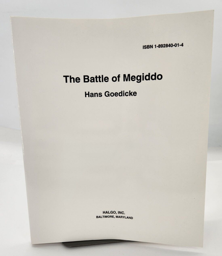 The Battle of Megiddo by Hans Goedicke 2000 trade paperback ...