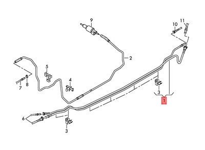 Genuine VW Amarok 1 Set Fuel Pipes Feed- And Return Pipe In Pairs ...