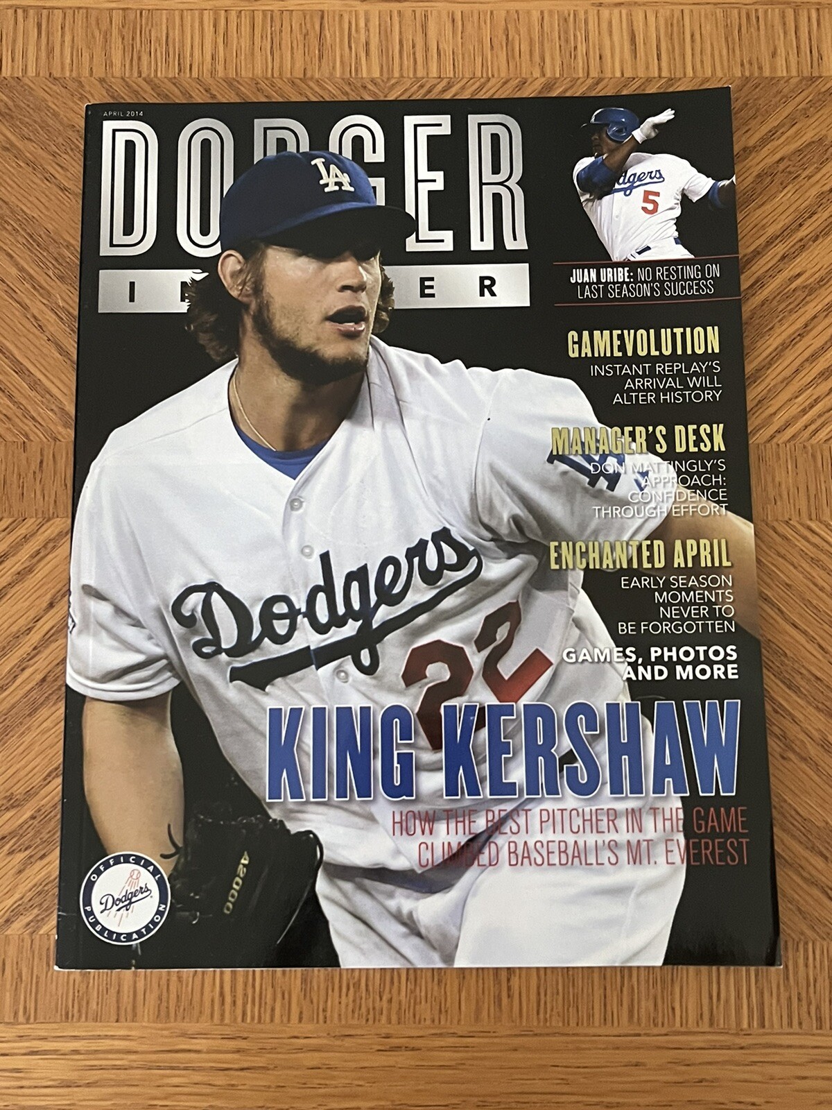 2014 LA Dodgers Insider Magazine, King Kershaw / April New | eBay
