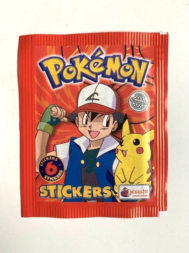 1x Pokemon MERLIN Stickers packet Topps Series 1 - 1999 - Vintage ...