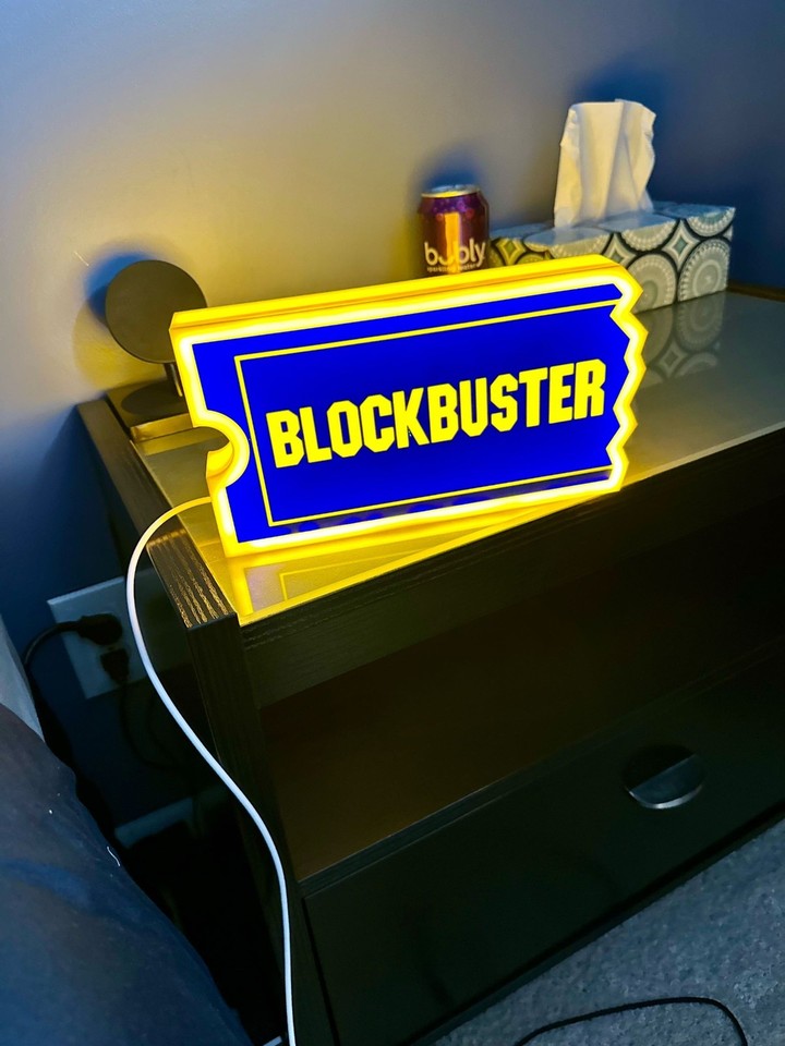Light Up Blockbuster Video Decoration 3d Printed Sign Extra Large XL 9 ...