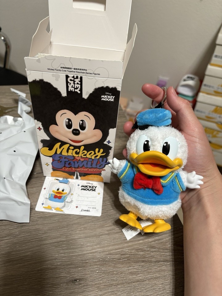 DONALD DUCK Authentic Pop Mart Disney Mickey Family Cute Together Plush ...