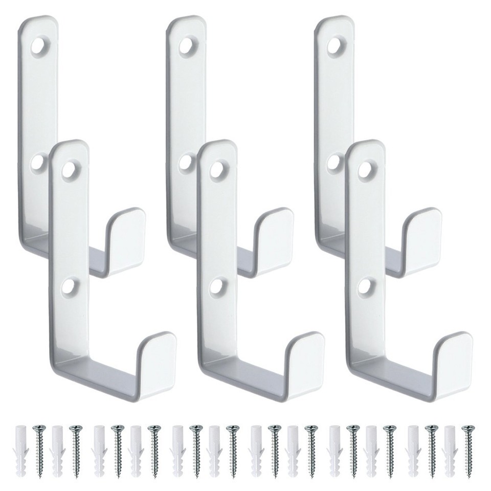 6PCS L Shaped Hooks for Wall Storage of For Tools in For Garage with ...
